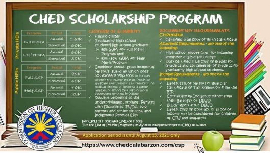 CHED Scholarship Programs - Pamantasan ng Lungsod ng San Pablo